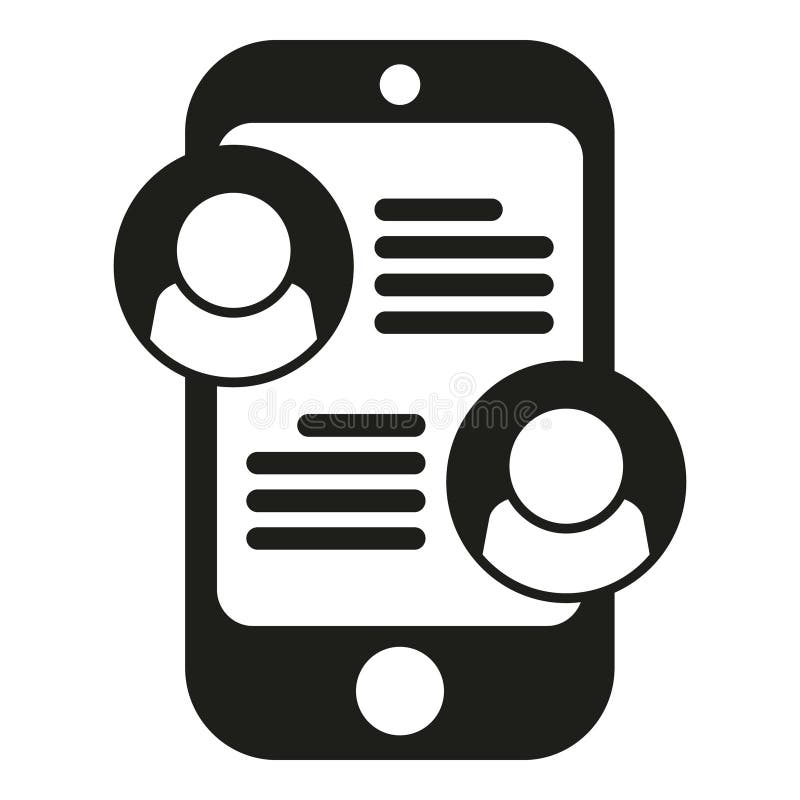 New Group Phone Message Icon Simple Vector. Speech Target Stock ...
