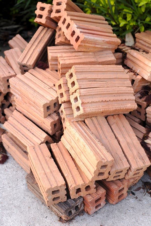 New Group of Raw Brick for Building or Construction Stock Photo - Image ...