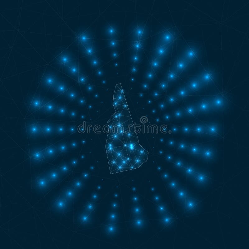 New Hampshire digital map. stock vector. Illustration of abstract ...