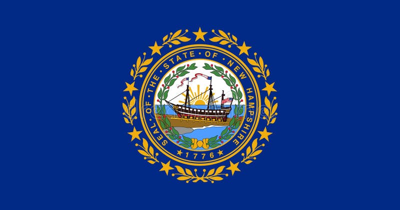 New Hampshire (1909-1931) Flag Vector Illustration Premium Quality ...