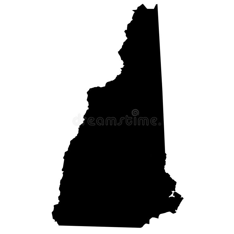 New Hampshire Map. High Detailed Illustration Map - Solid New Hampshire ...
