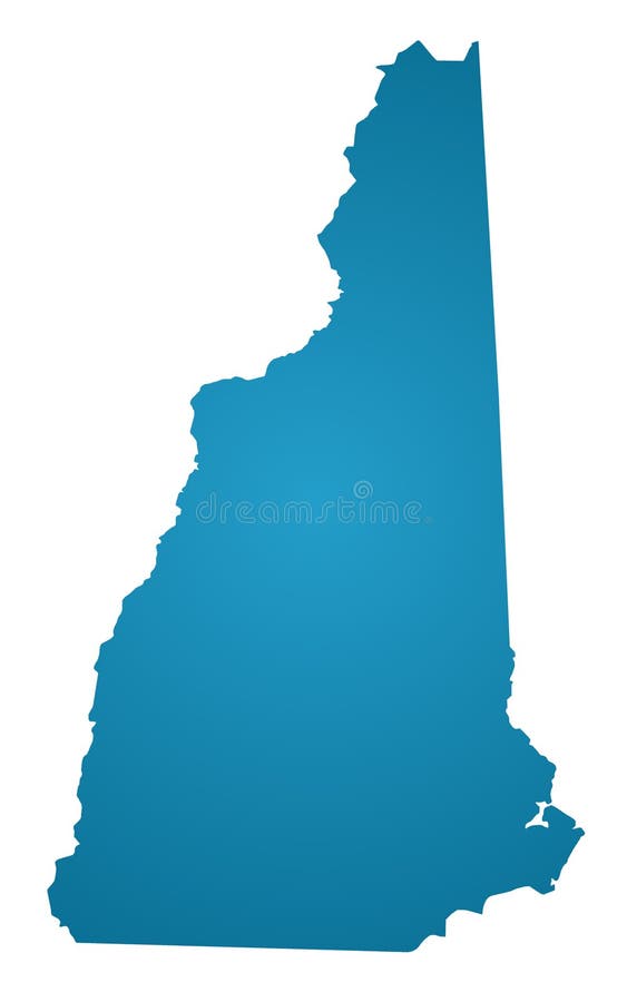 New Hampshire Map on White Background Stock Illustration - Illustration ...
