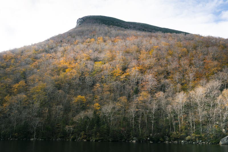 New Hampshire Old Man Mountain at Fall Stock Photo - Image of fall ...