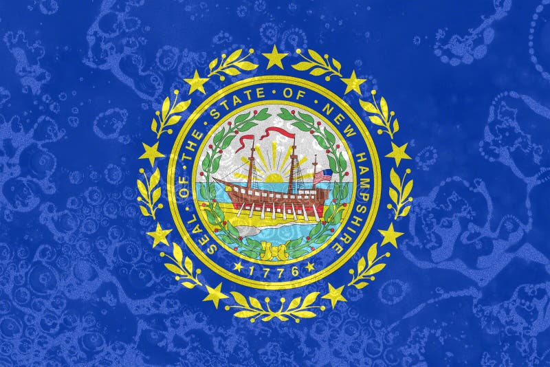 New Hampshire State Flag stock image. Image of emblem - 203617181