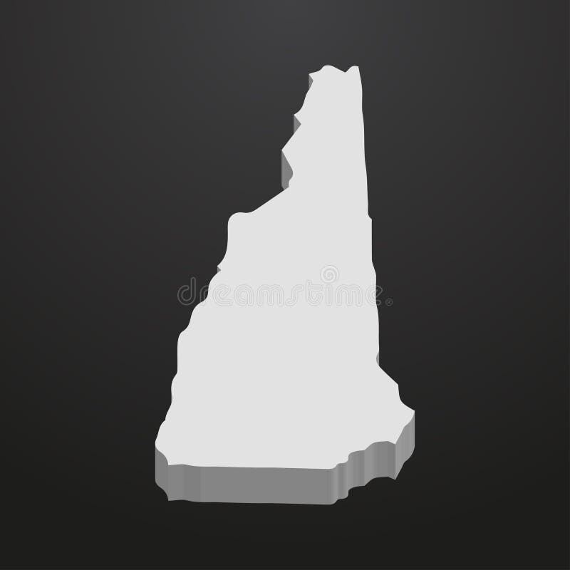 New Hampshire State Map Outline Logo Design Stock Vector - Illustration ...