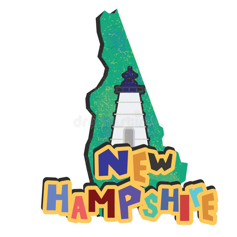 New Hampshire State Map. Vector Illustration Decorative Design Stock ...