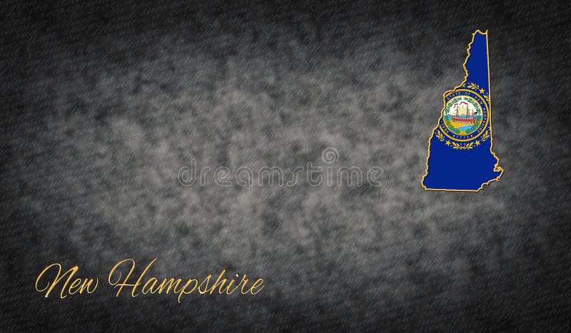 New Hampshire Symbols, Map of New Hampshire Stock Photo - Image of ...