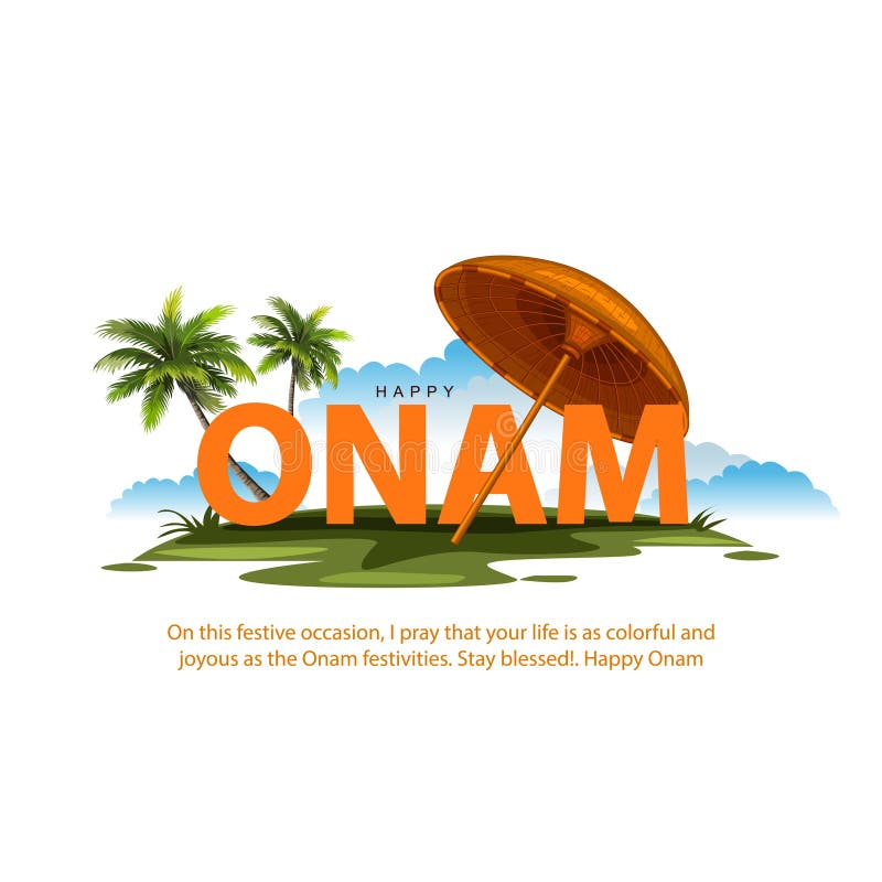 New Happy Onam Celebration Greetings. Abstract Vector Illustration ...