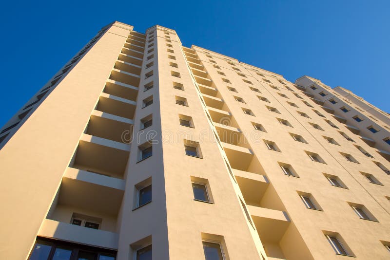 New High-rise Building on a Background Sky Stock Image - Image of ...