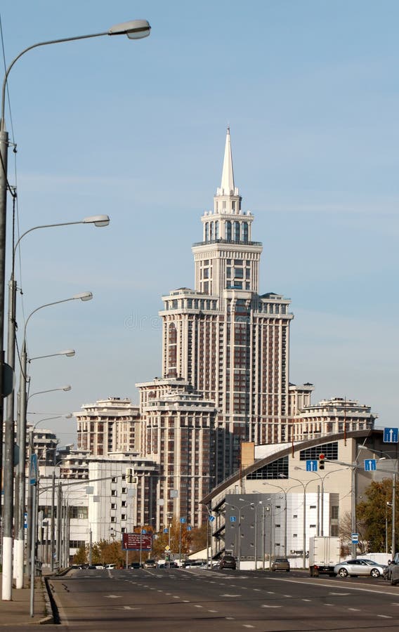 New High-rise Building in Moscow Stock Photo - Image of auto, skyline ...