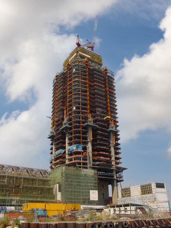 A New High Rise Building Under Construction Stock Image - Image of ...