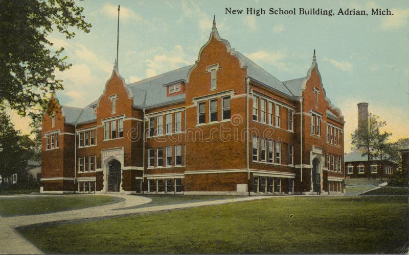 New High School Building, Adrian, Mich. Picture Image: 222298033