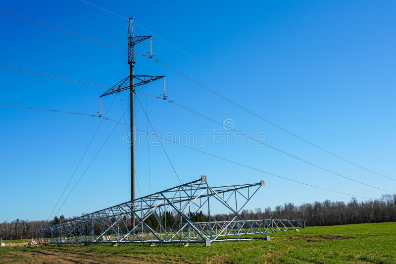 New High-voltage Power Line Support Horizontally on the Ground To ...