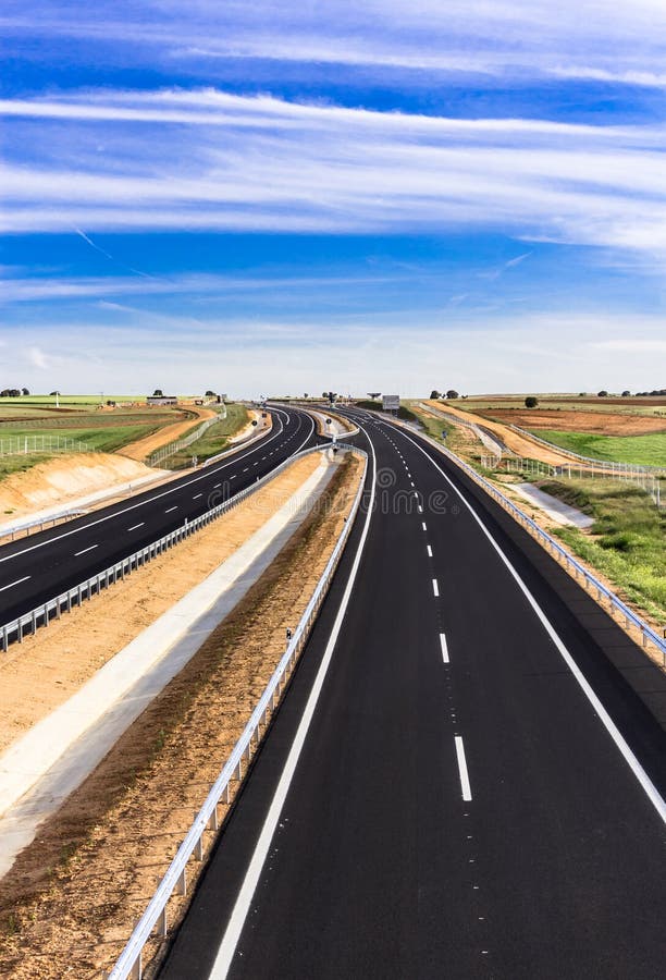 New highway stock image. Image of construction, green - 55305229