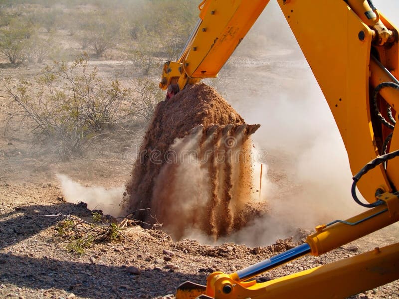 New Hole Being Dug in the Desert Stock Photo - Image of desert, site ...