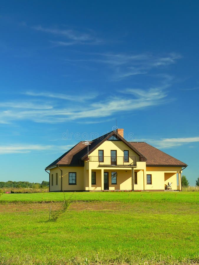 Ranch house in midwest stock image. Image of luxury, wyoming - 5107323