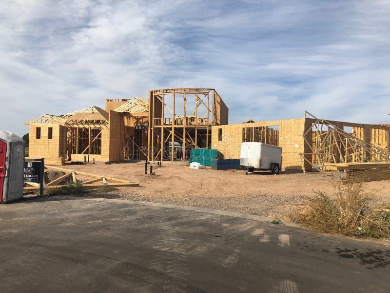 Construction of New Home in a Development. Editorial Photography ...