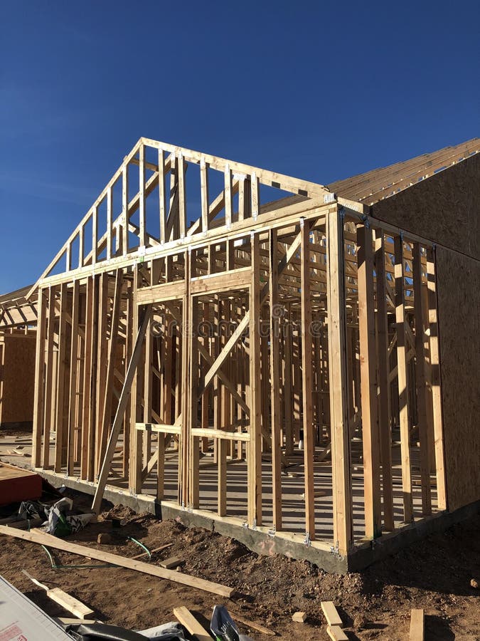 New Home Construction Framing in the Progress of Building a New House ...