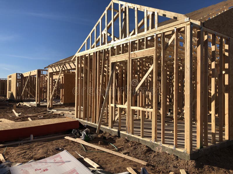 New Home Construction Framing in the Progress of Building a New House ...