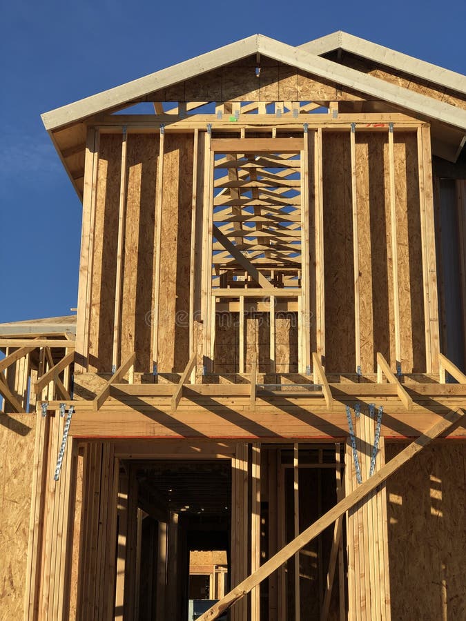 New Home Construction Framing in the Progress of Building a New House ...