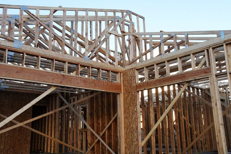 New Home Construction Framing in the Southwest. Editorial Image - Image ...