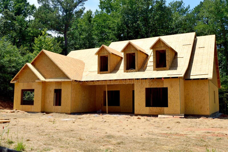 New Home Construction in Georgia, USA Stock Image - Image of structure ...