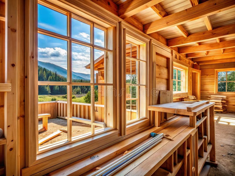 New Home Construction in Progress a Detailed Look at Timber Framing ...