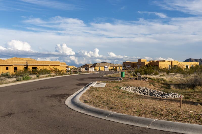 New Home Construction Project in Scottsdale, Arizona Stock Photo ...