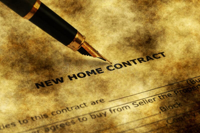 New Home Contract Grunge Concept Stock Image - Image of mortgage ...