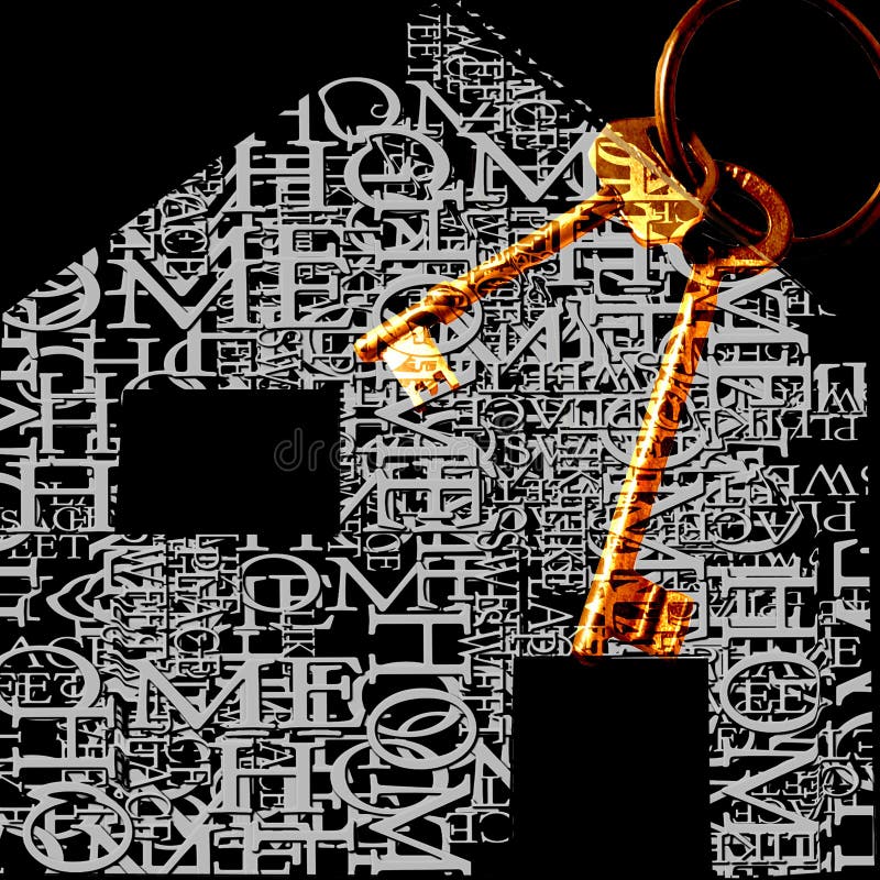 Home keys stock illustration. Illustration of golden - 19787460