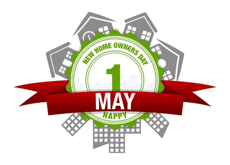 New Home Owners Day. Simple Vector Modern Design Illustration Stock ...