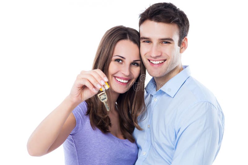 New home owners with key stock image. Image of kitchen - 30647133