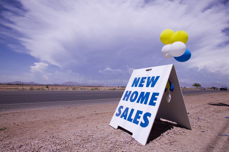 New home sales stock image. Image of billboard, highway - 989615