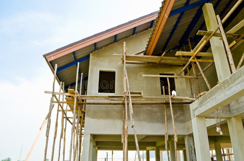 A New Home Under Construction Stock Image - Image of house, home: 24103823
