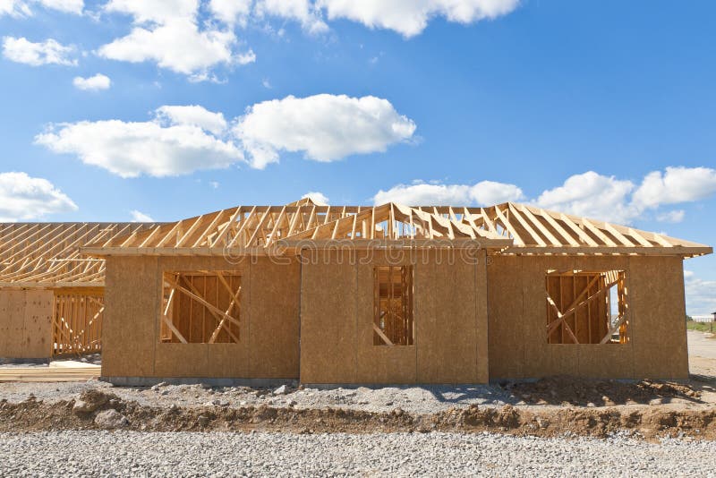 New Home Under Construction. Stock Image - Image of property, condo ...
