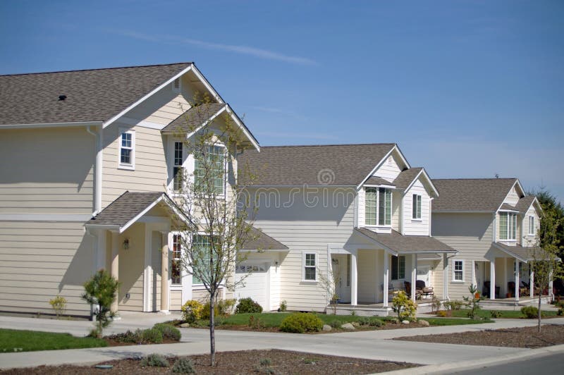 New Homes stock image. Image of shingle, cloudscape, landscaped - 10306449