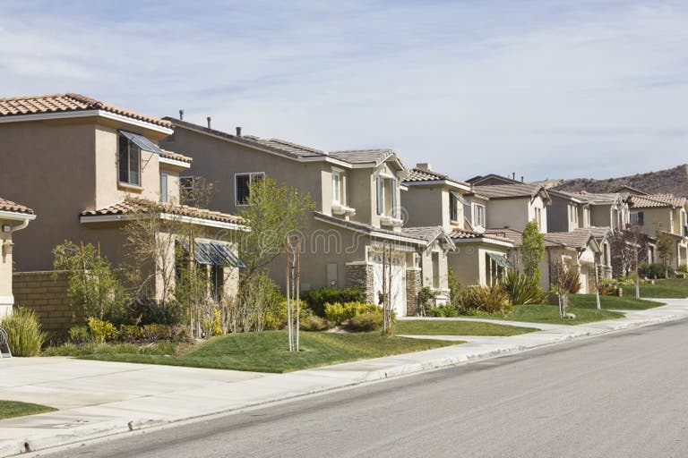 New Homes in a Row stock photo. Image of middle, exterior - 25028512