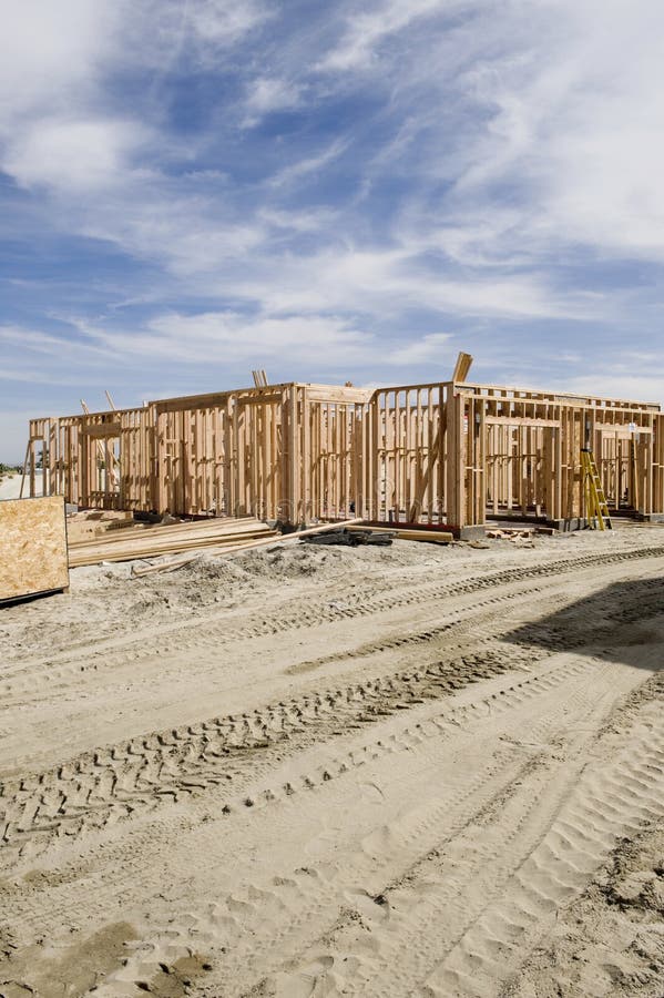 New Homes Under Construction Stock Photo - Image of site, real: 30849816