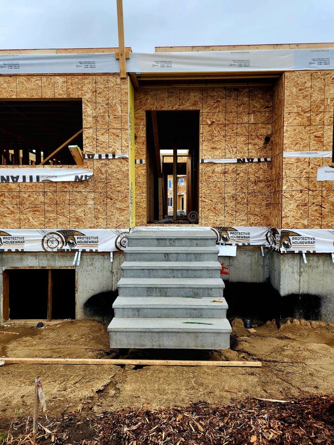 New Homes Under Construction Edmonton Alberta Canada Stock Image ...