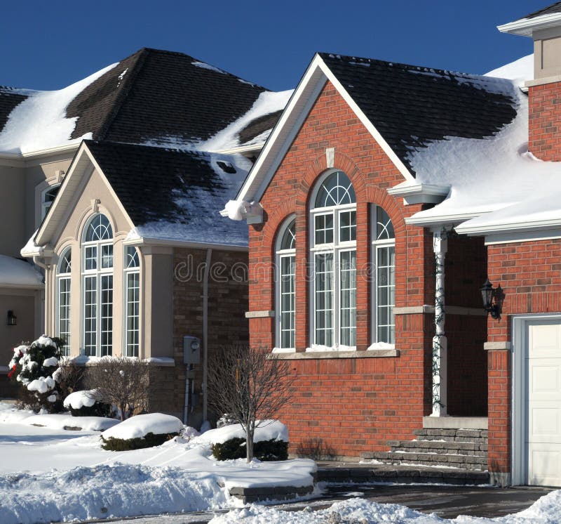 New homes in winter stock photo. Image of snow, home - 12484890