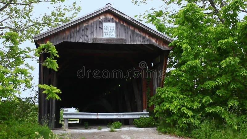 New Hope Covered Bridge in Ohio, United States Stock Footage - Video of ...