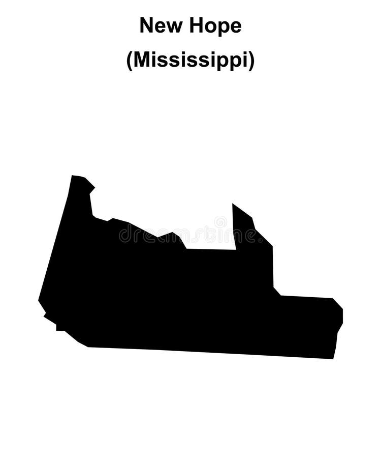 New Hope outline map stock vector. Illustration of isolated - 387463225