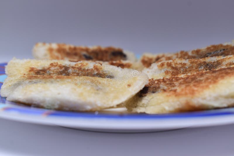 New Hot Choco Lava Stuffed Bread Dish Stock Image - Image of inside ...