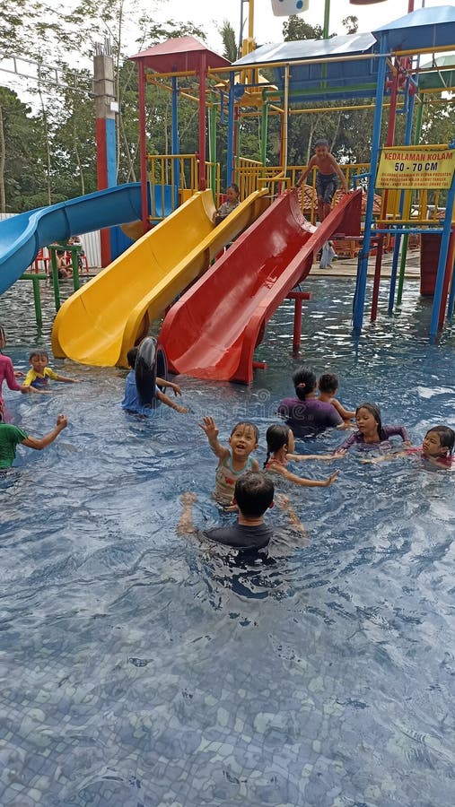New Hot Spring Waterpark, Ngasinan Magelang, Central Java Editorial ...