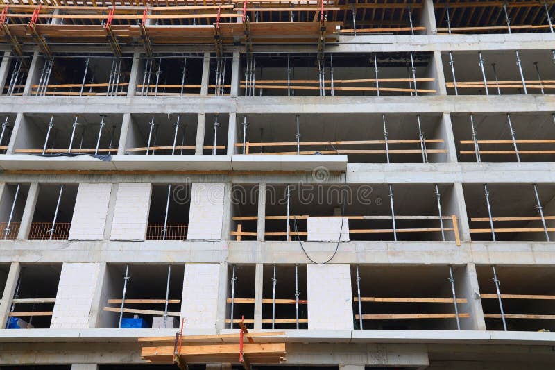 New Hotel Under Construction in Poland Stock Image - Image of concrete ...