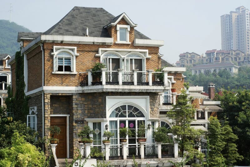 Chinese villa stock image. Image of building, chinese - 13417303