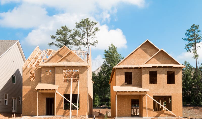 New House Construction stock photo. Image of frame, timber - 94819936