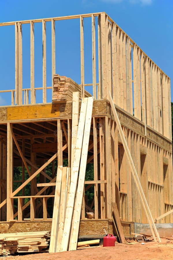 New House Construction stock photo. Image of frame, construct - 33199840