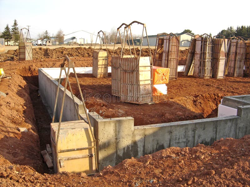 New House Foundation stock photo. Image of hole, pouring - 640954