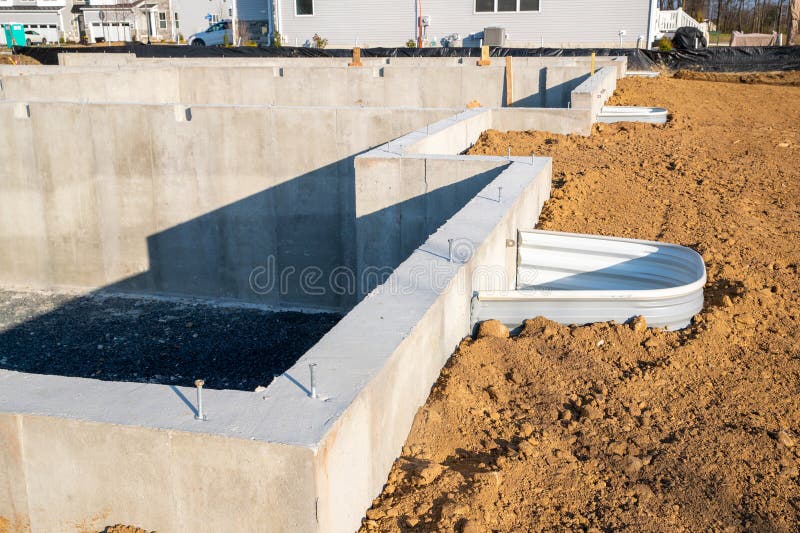 New house foundation stock photo. Image of property - 273633058